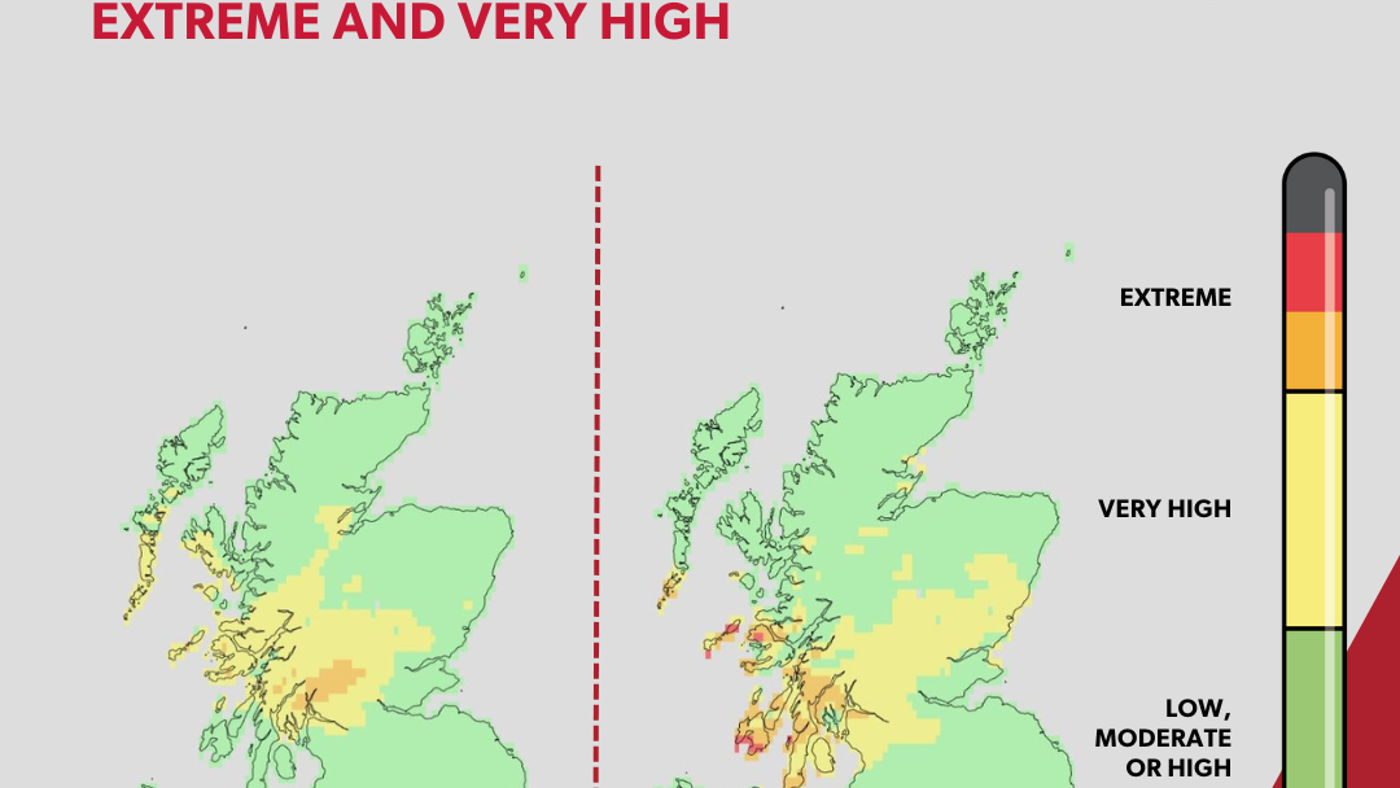 Wildfire warning across Southwest and Central Eastern Scotland ...